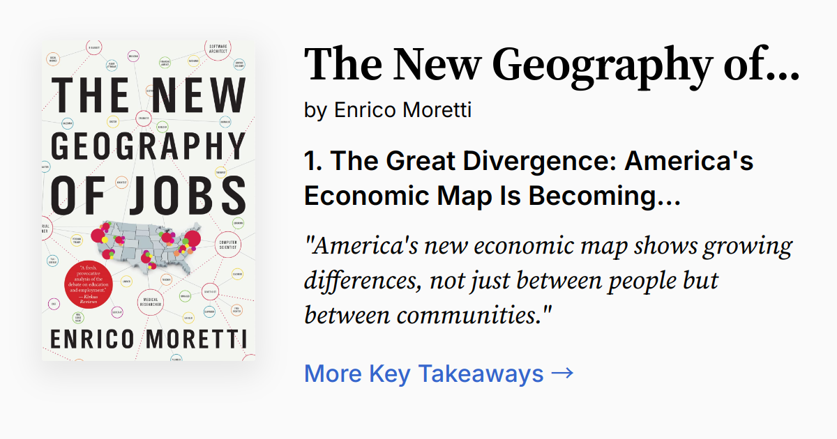 The New Geography Of Jobs | Summary, Audio, Quotes, FAQ