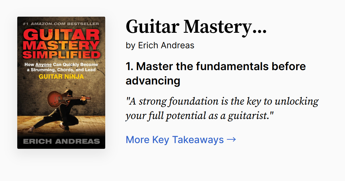 Guitar Mastery Simplified | Resumen, Quotes, FAQ, Audio