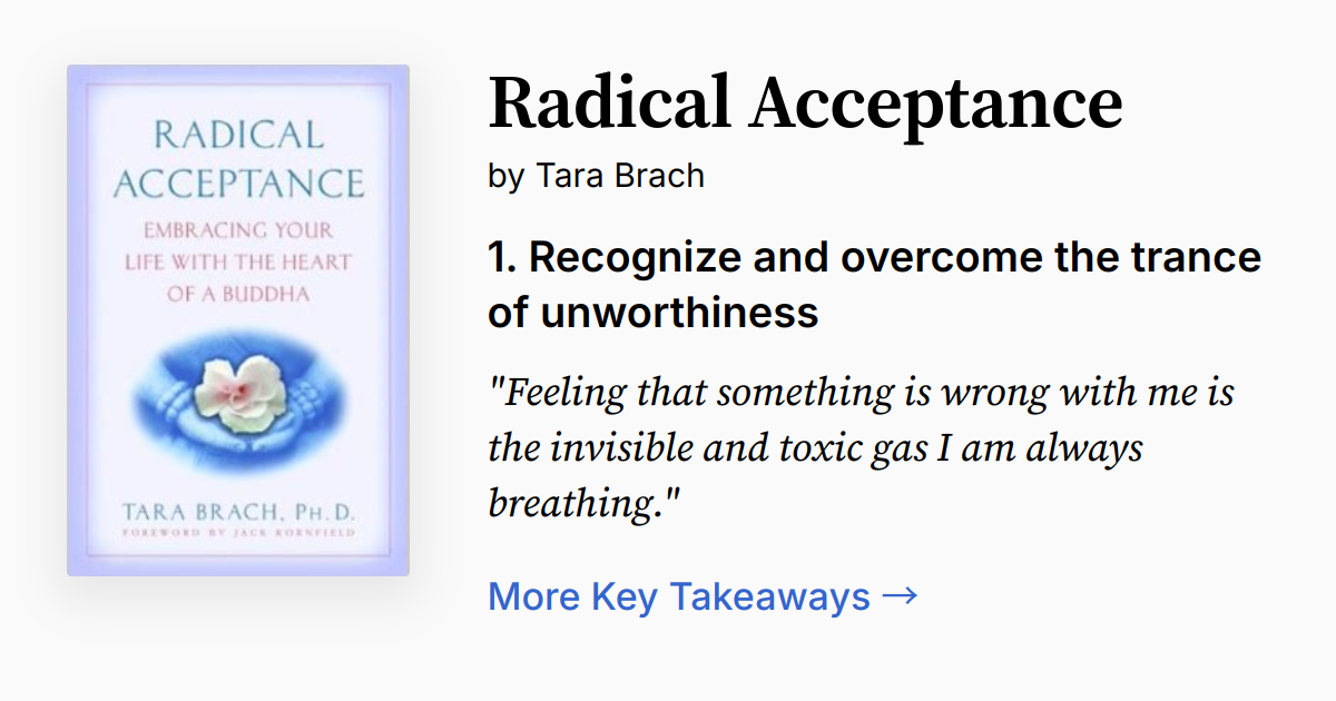 Radical Acceptance | Summary, Audio, Quotes, FAQ