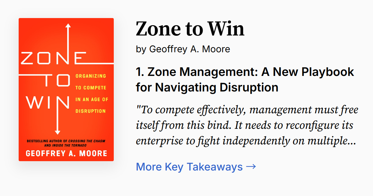 Zone to Win by Geoffrey A. Moore | Summary, Quotes, FAQ, Audio