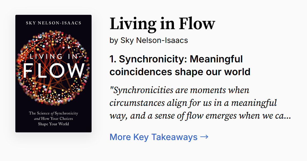 Living in Flow by Sky Nelson-Isaacs | Summary, Quotes, FAQ, Audio