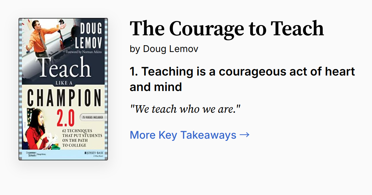 The Courage to Teach | Summary, Quotes, FAQ, Audio