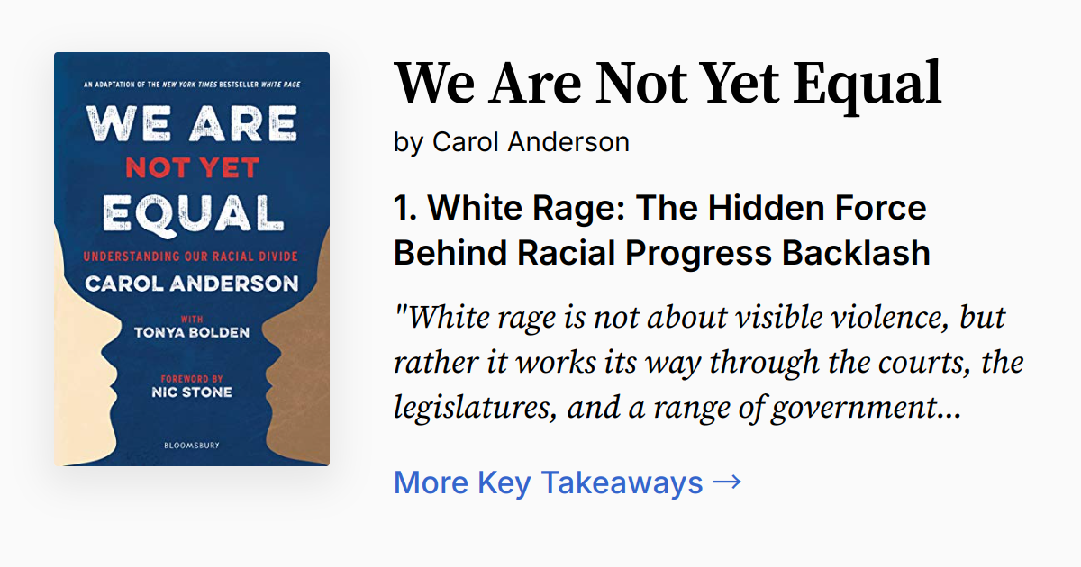 We Are Not Yet Equal | Summary, Audio, Quotes, FAQ