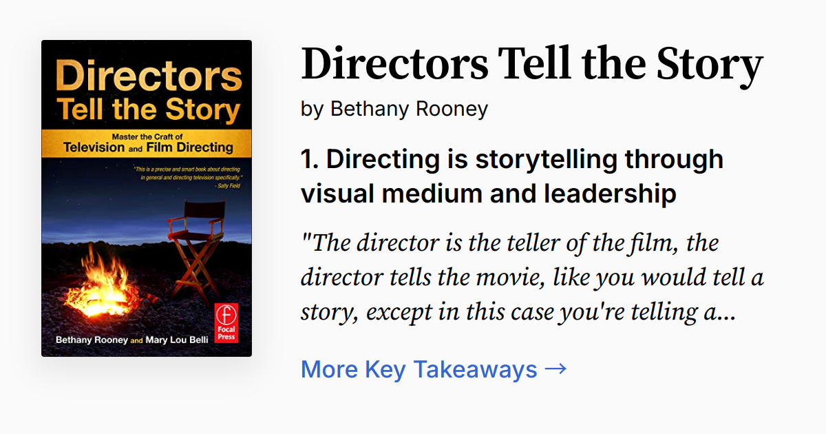 Directors Tell the Story | Summary, Audio, Quotes, FAQ