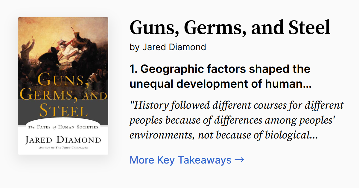 Guns, Germs, and Steel | Summary, Quotes, FAQ, Audio