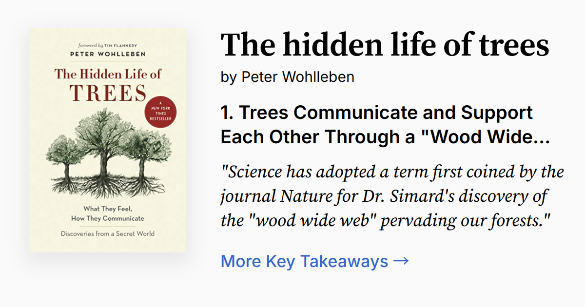 The Hidden Life of Trees | Summary, Quotes, FAQ, Audio