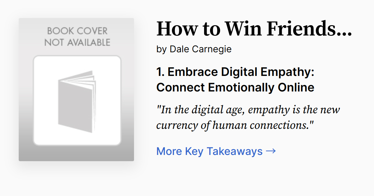 How to Win Friends and Influence People in the Digital Age | Summary ...