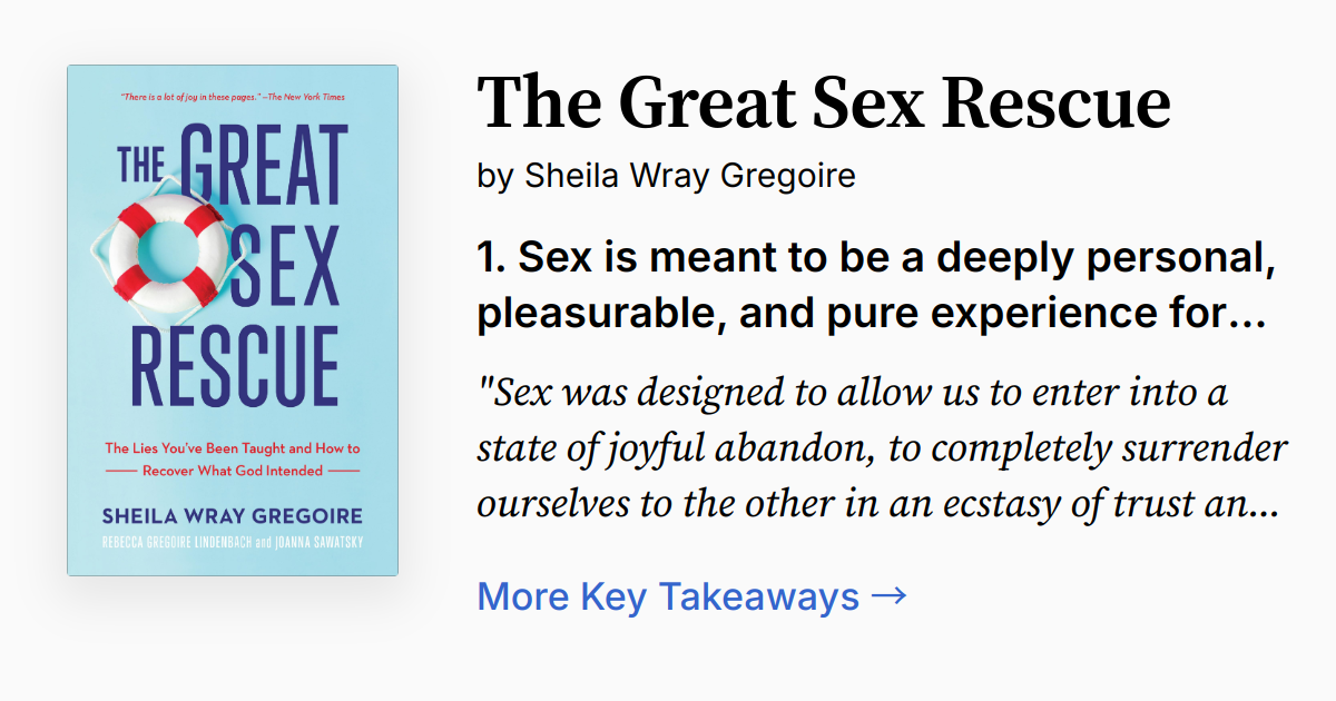 The Great Sex Rescue Summary Audio Quotes Faq