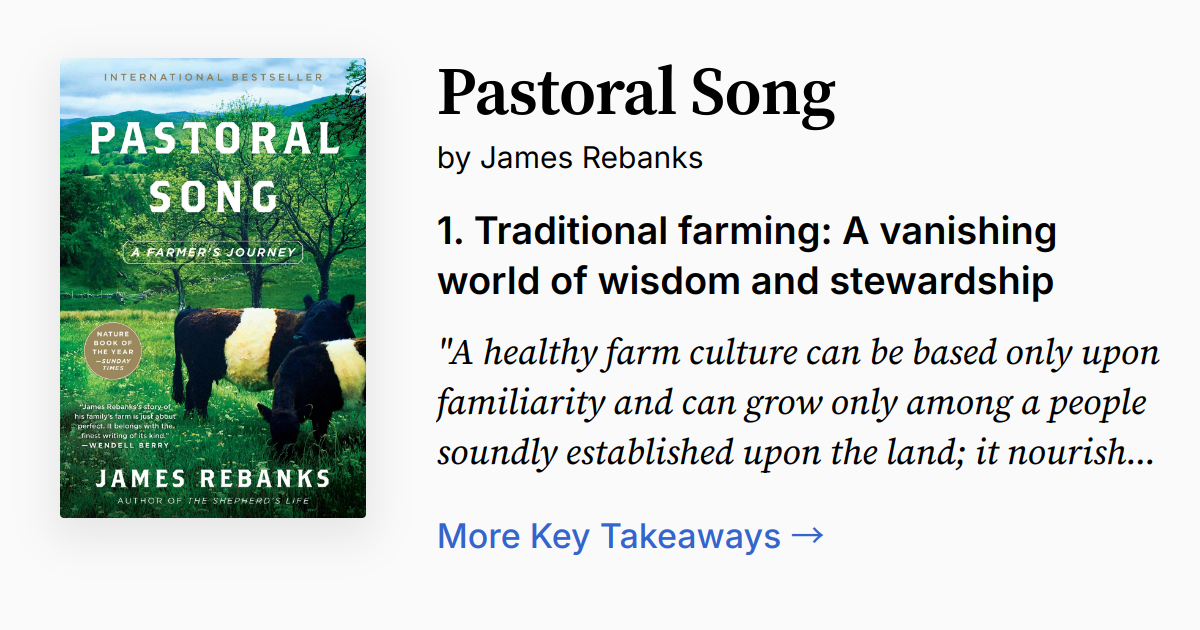 Pastoral Song by James Rebanks | Summary, Audio, Quotes, FAQ