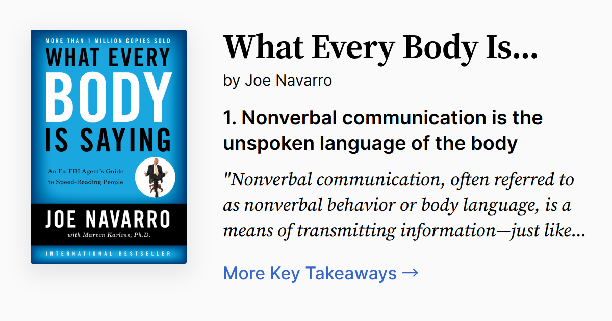 What Every Body is Saying | Summary, Quotes, FAQ, Audio