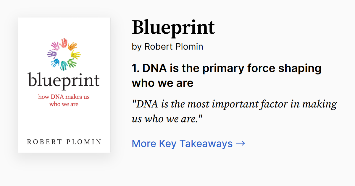 Blueprint by Robert Plomin | Summary, Quotes, FAQ, Audio