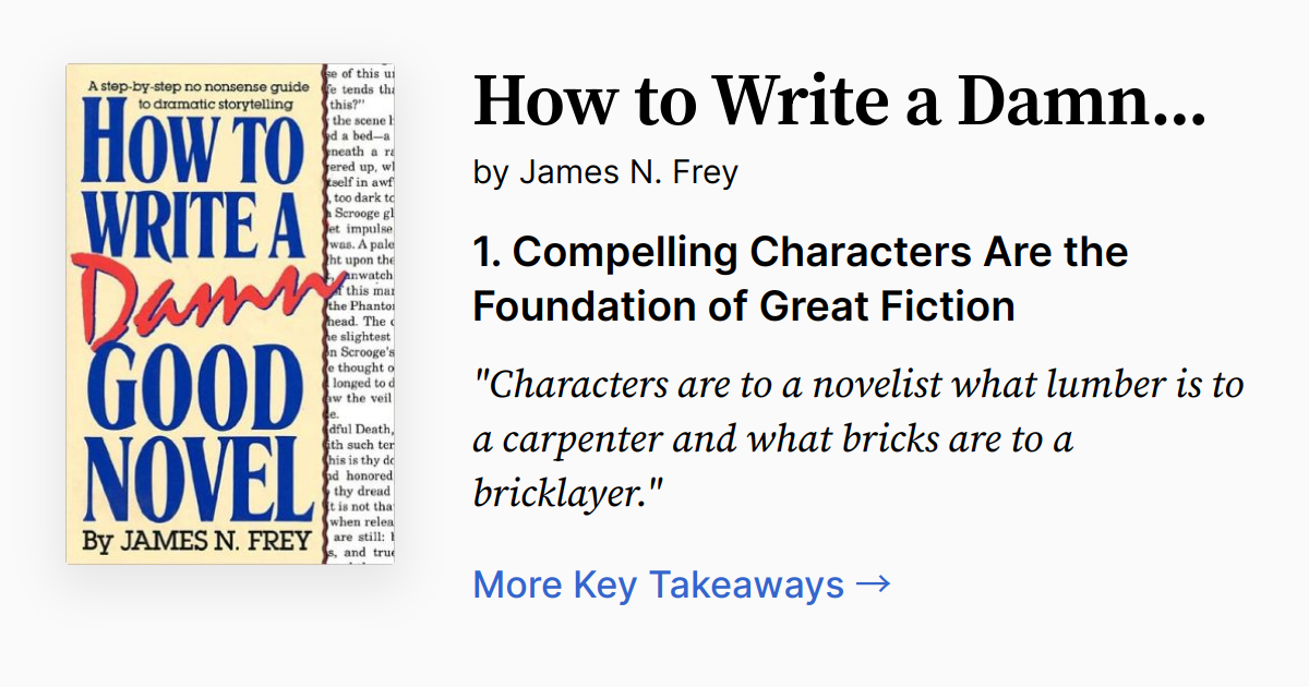 How to Write a Damn Good Novel | Summary, Audio, Quotes, FAQ