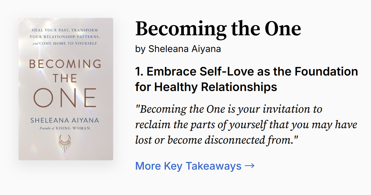 Becoming the One | Summary, Audio, Quotes, FAQ