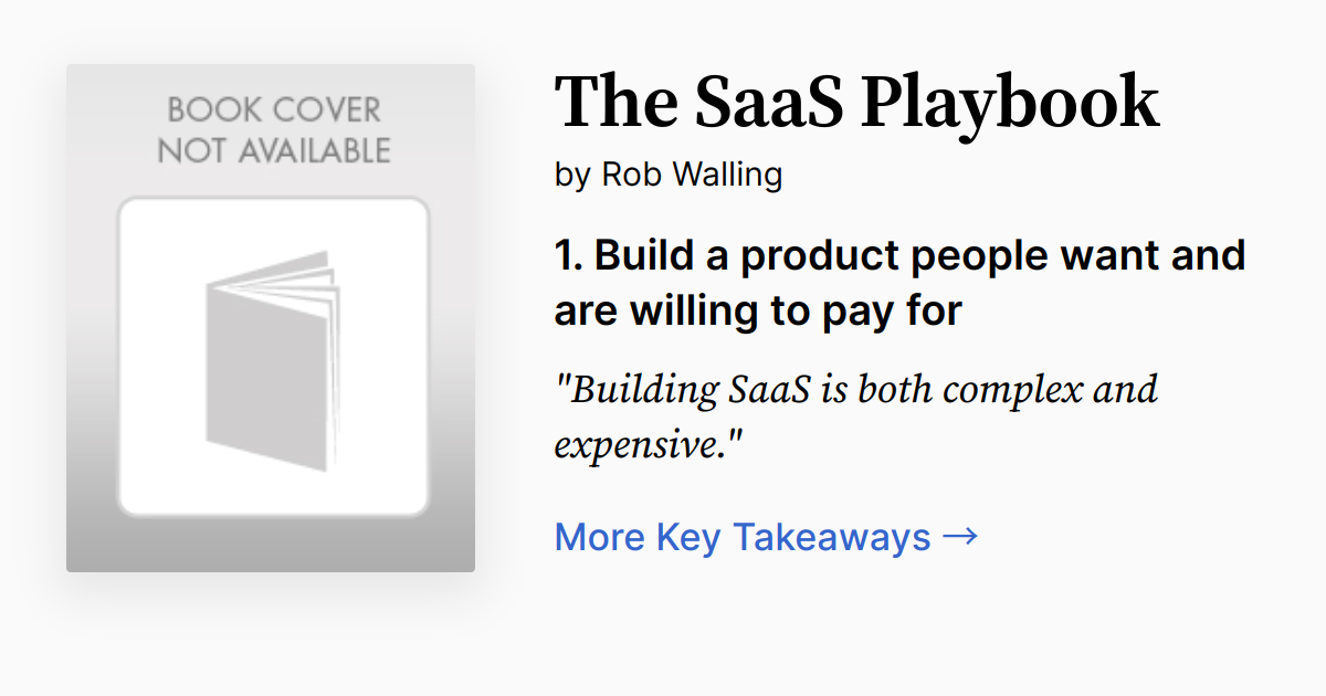 The SaaS Playbook | Summary, Audio, Quotes, FAQ