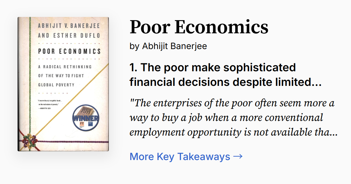 Poor Economics by Abhijit V. Banerjee | Summary, Quotes, FAQ, Audio