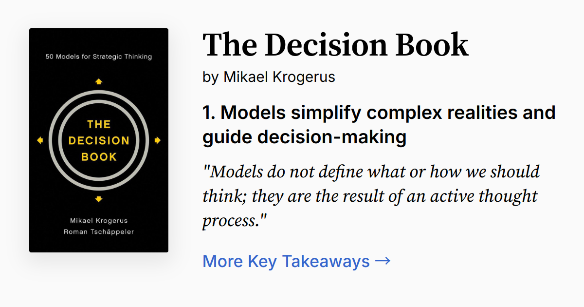 The Decision Book | Summary, Audio, Quotes, FAQ