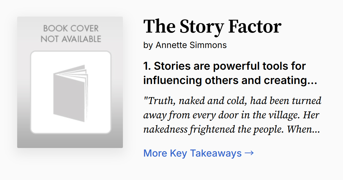 The Story Factor | Summary, Audio, Quotes, FAQ