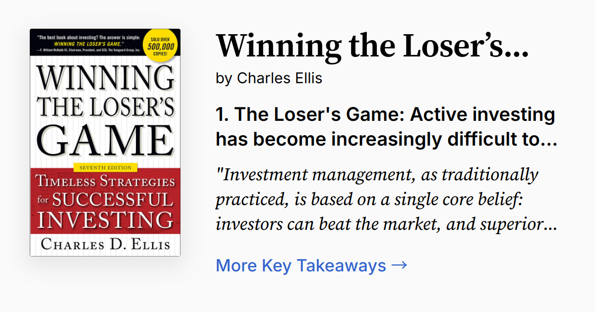 Winning the Loser's Game, Seventh Edition | Summary, Audio, Quotes, FAQ