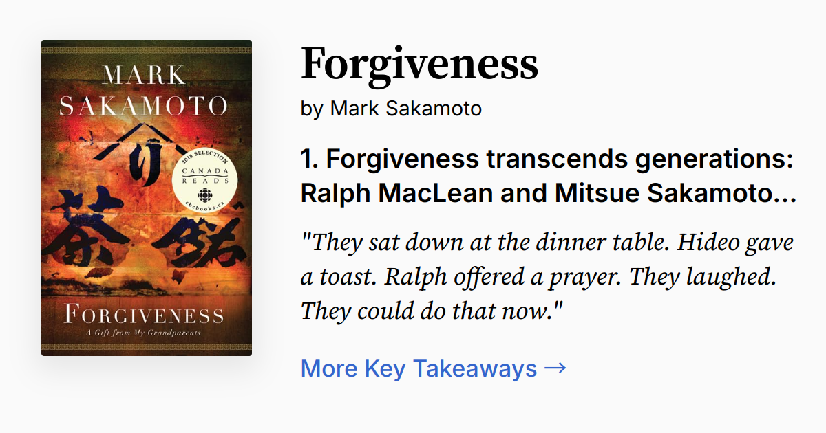 Forgiveness by Mark Sakamoto | Summary, Audio, Quotes, FAQ