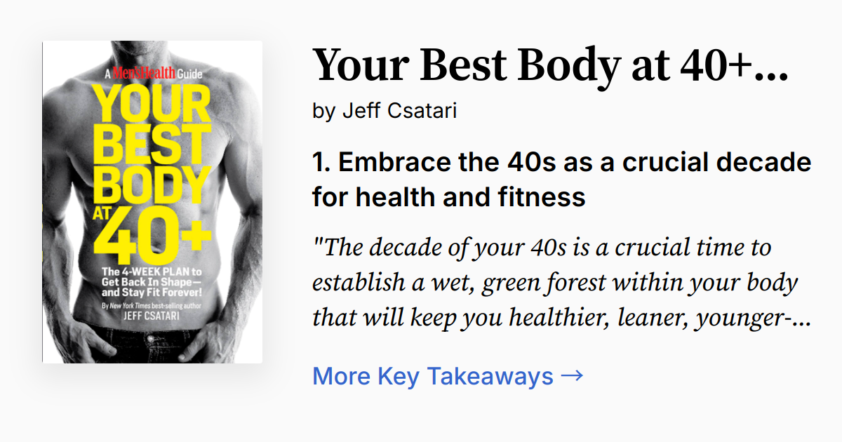 Your Best Body at 40+ | 摘要, Audio, Quotes, FAQ
