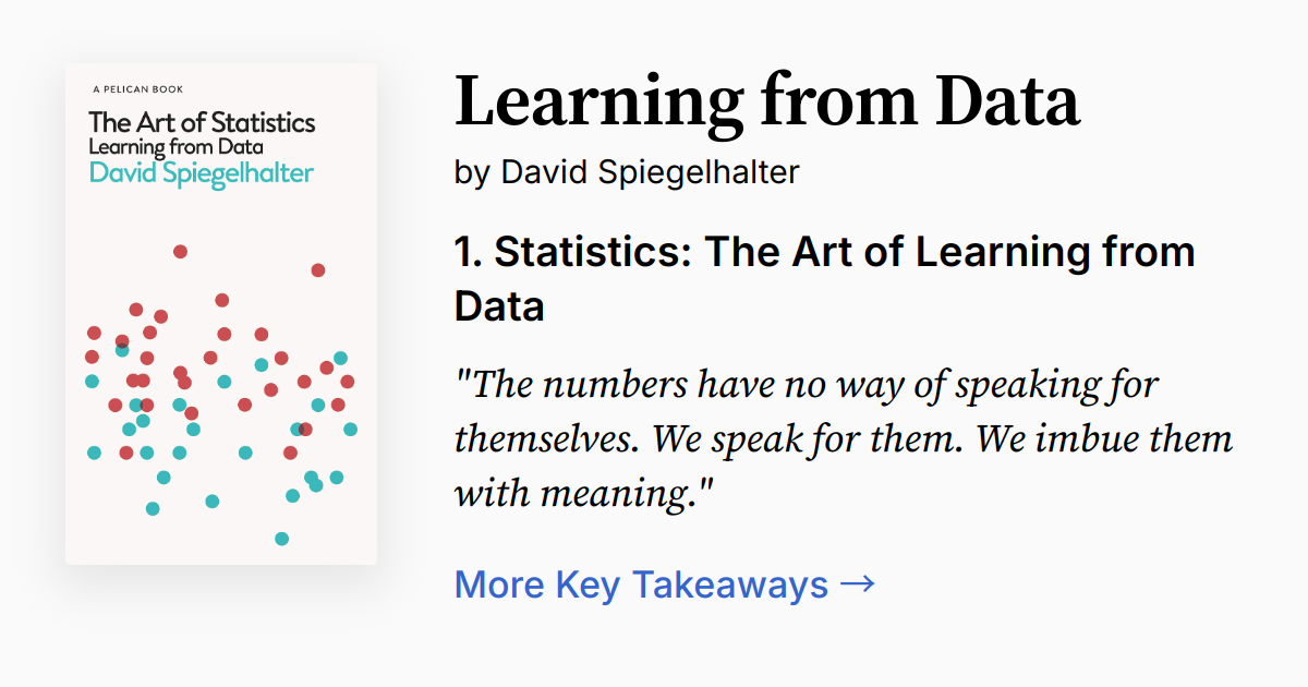 The Art of Statistics | Summary, Audio, Quotes, FAQ