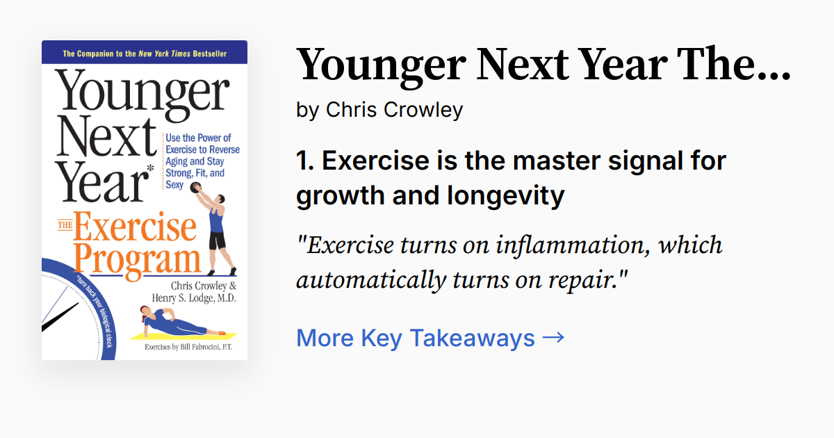Younger Next Year | Summary, Audio, Quotes, FAQ