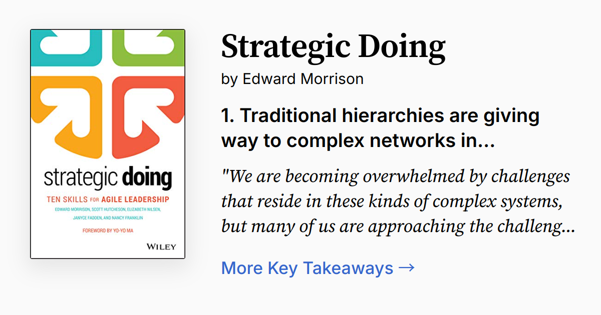 Strategic Doing | Summary, Audio, Quotes
