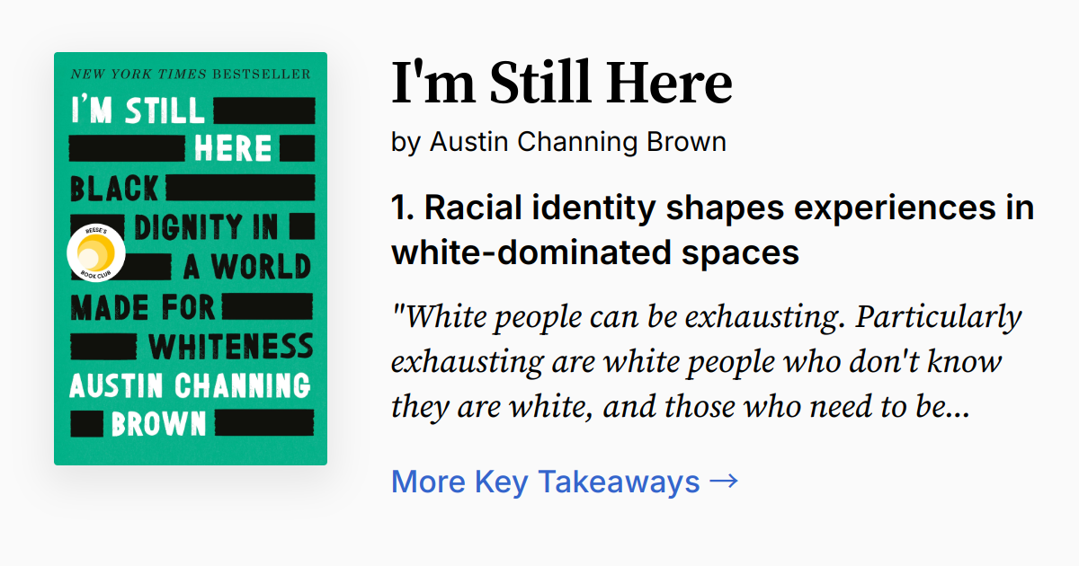 I'm Still Here by Austin Channing Brown | Summary, Quotes, FAQ, Audio