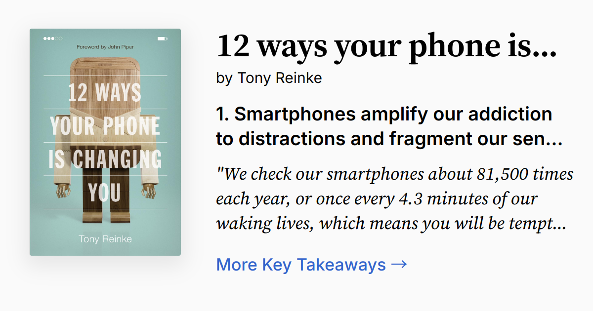 12 Ways Your Phone Is Changing You | Summary, Audio, Quotes, FAQ