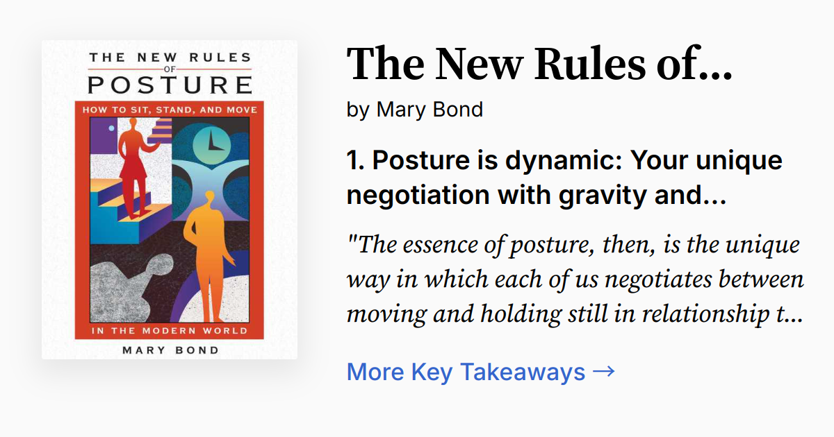 The New Rules of Posture | Summary, Audio, Quotes
