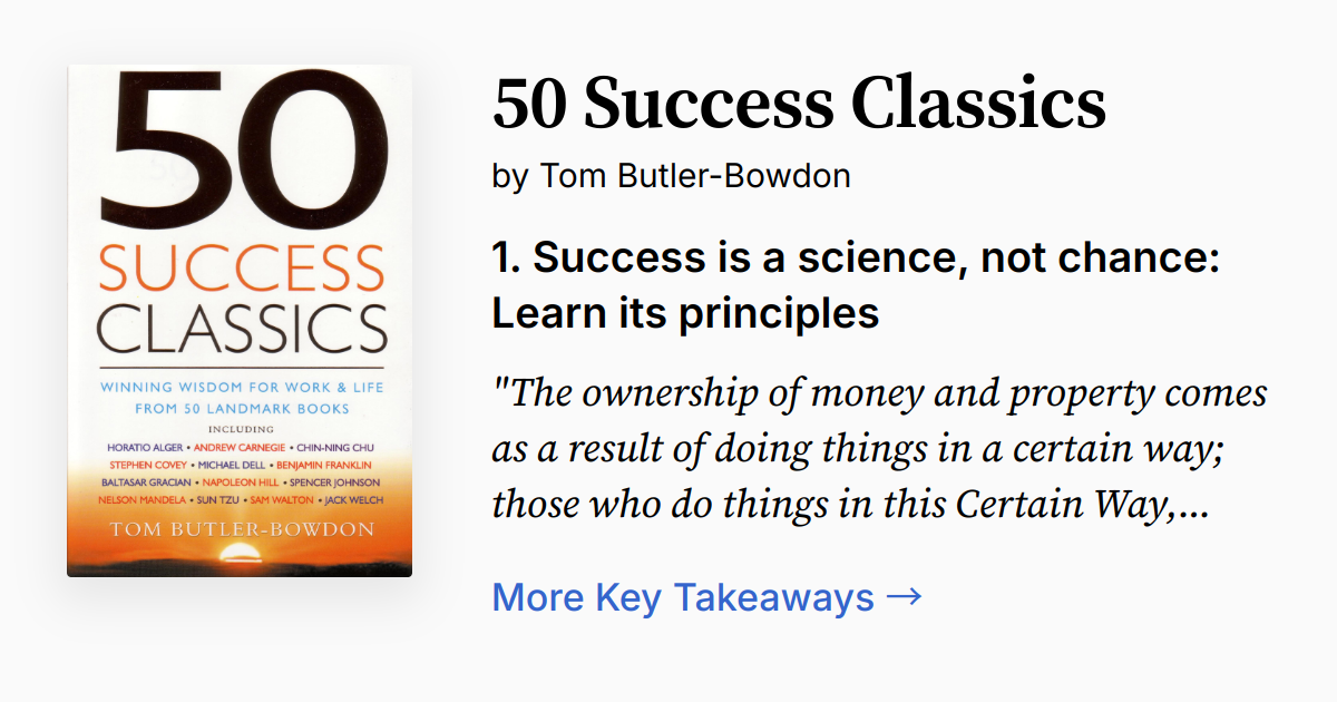 50 Success Classics | Summary, Audio, Quotes, FAQ