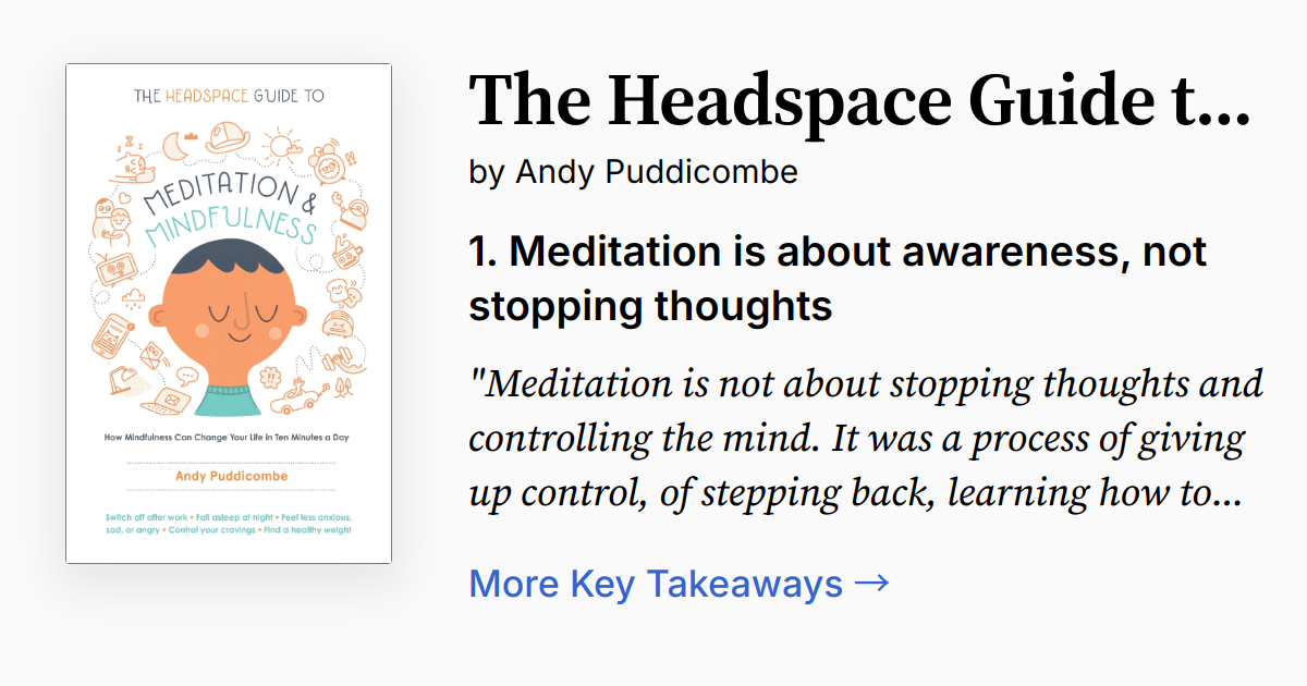 The Headspace Guide to Meditation & Mindfulness | Summary, Audio ...
