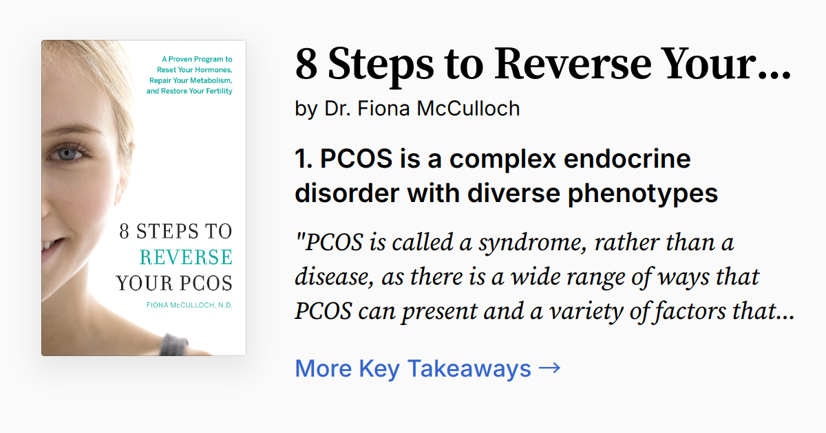 8 Steps to Reverse Your PCOS | Summary, Quotes, FAQ, Audio