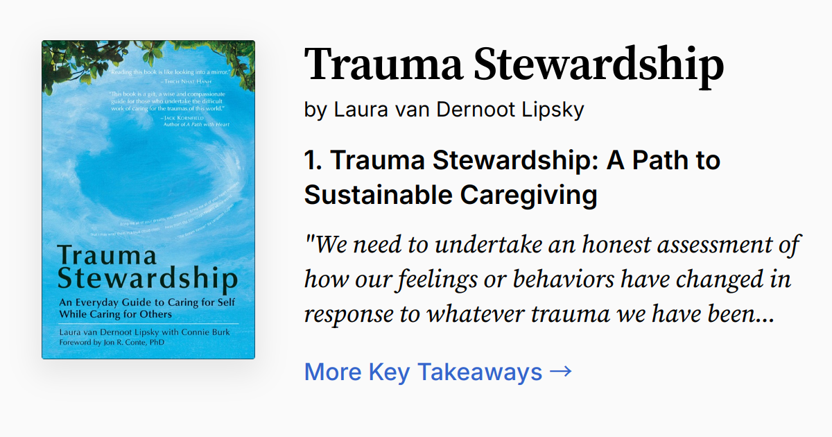 Trauma Stewardship | Summary, Quotes, FAQ, Audio