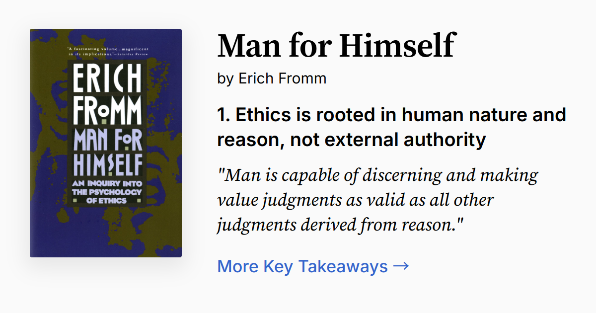 Man for Himself | Summary, Audio, Quotes, FAQ