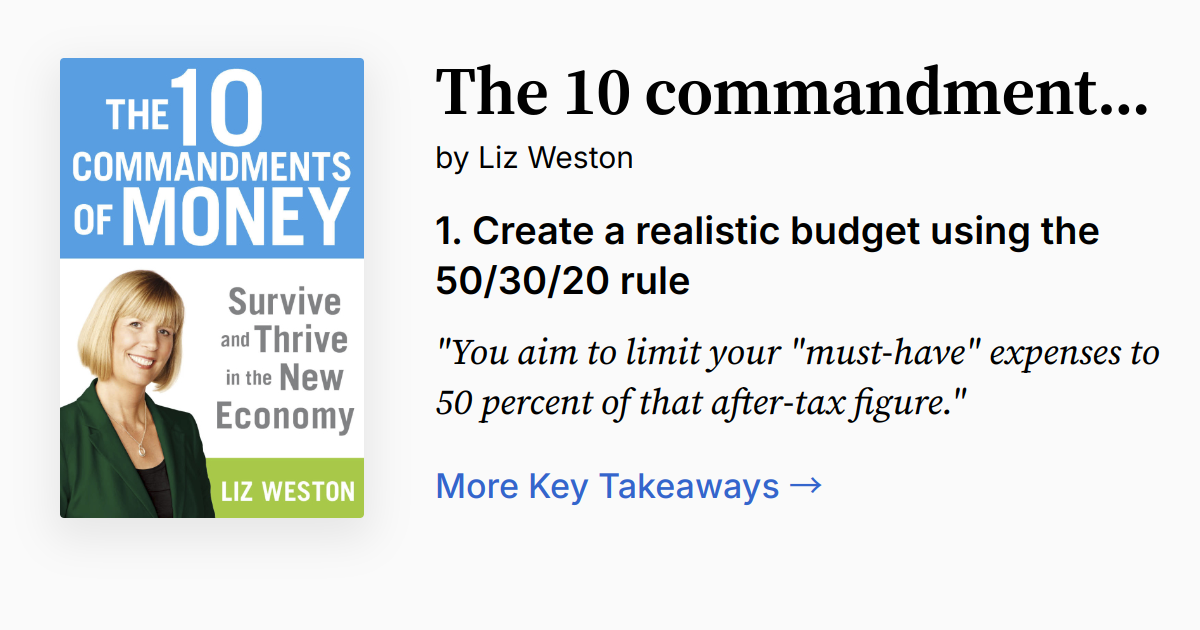 The 10 Commandments of Money | Summary, Audio, Quotes