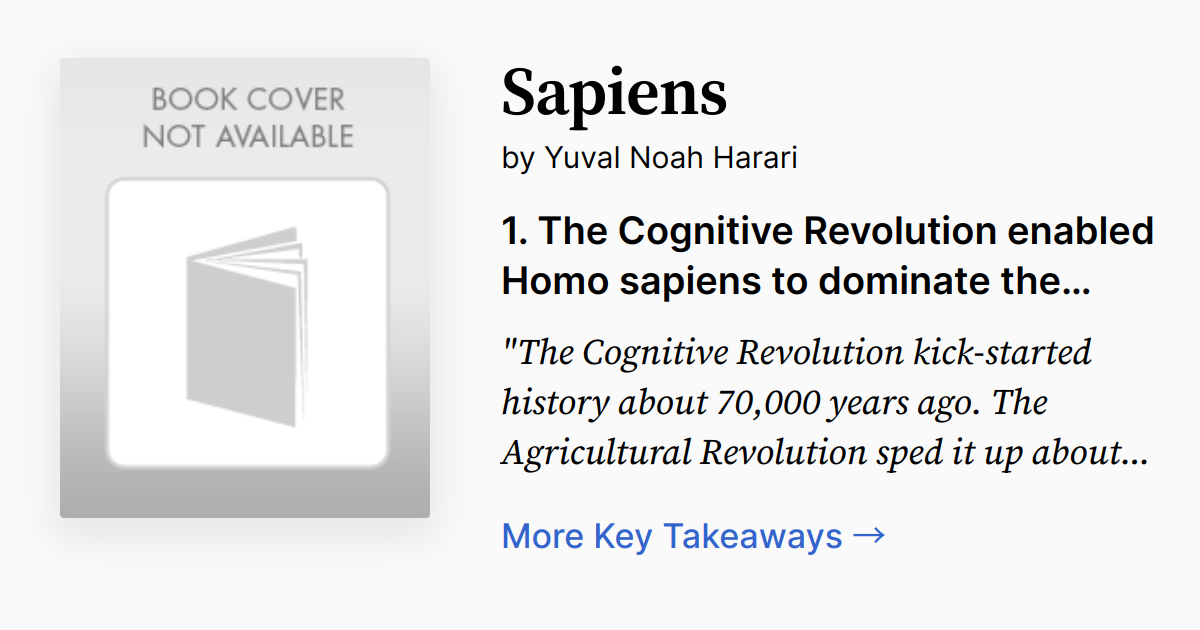 Sapiens by Yuval Noah Harari | Summary, Quotes, FAQ, Audio