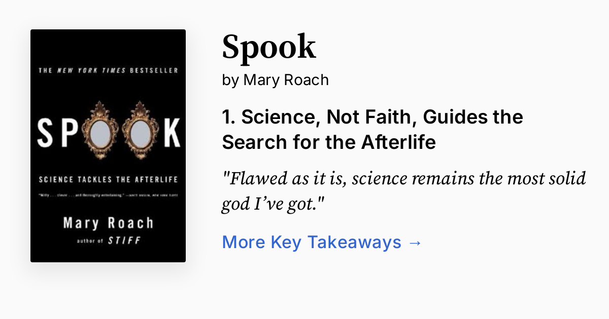 Spook by Mary Roach | Summary, Audio, Quotes