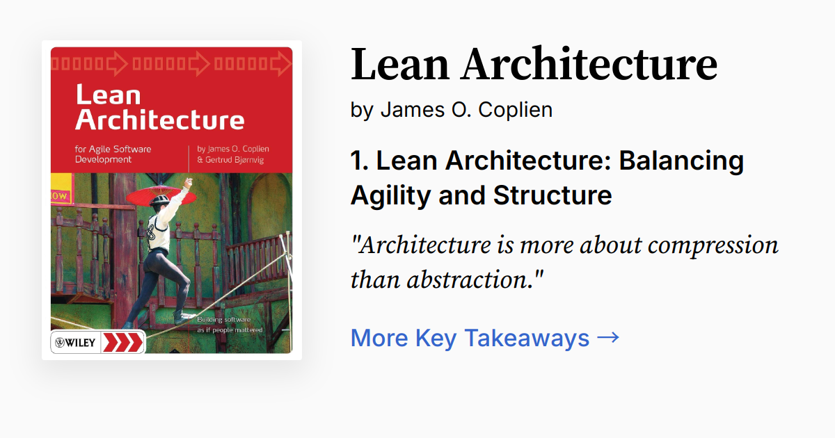 Lean Architecture | Summary, Audio, Quotes, FAQ