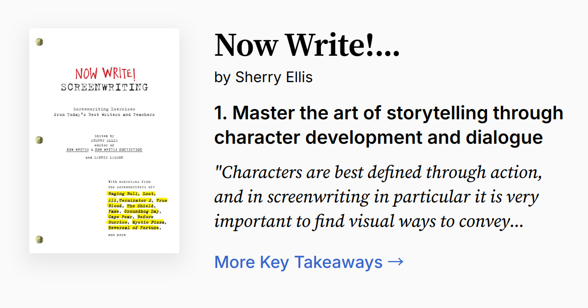 Now Write! Screenwriting | Summary, Audio, Quotes, FAQ