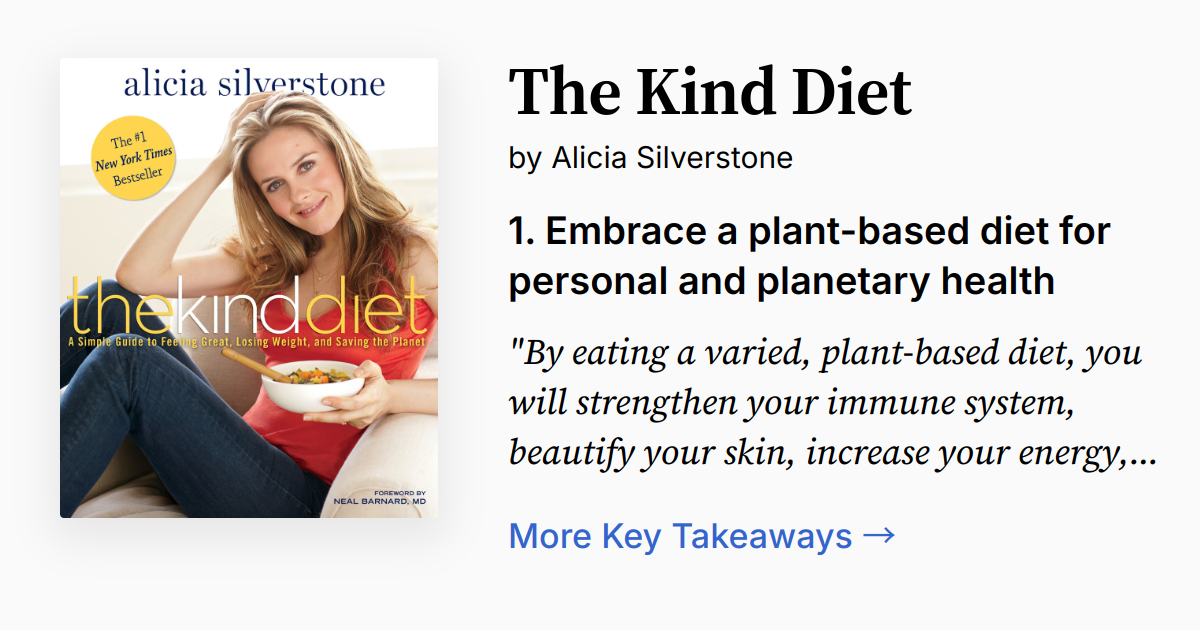 The Kind Diet by Alicia Silverstone | Summary, Audio, Quotes, FAQ