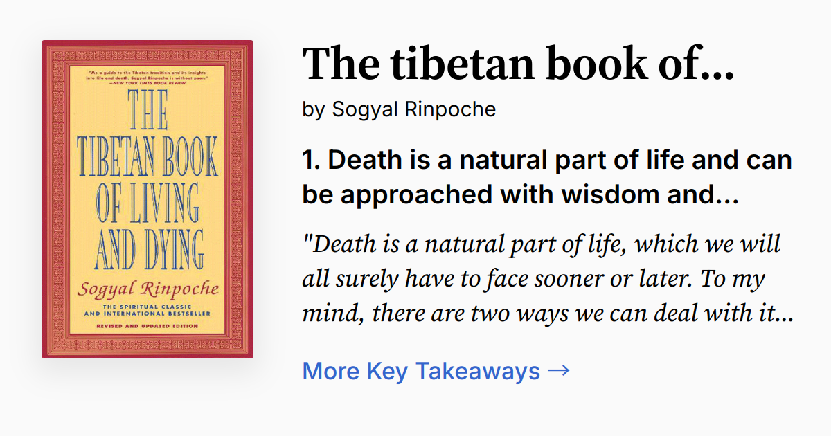 The Tibetan Book of Living and Dying | Resumen, Quotes, FAQ, Audio