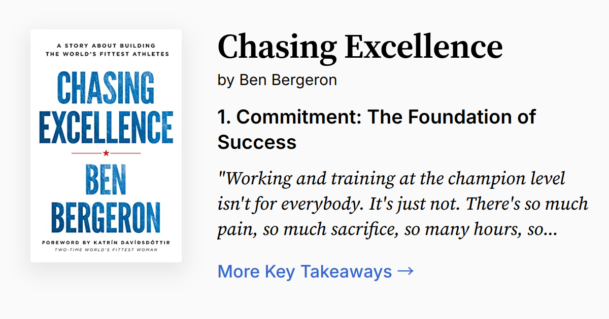 Chasing Excellence | Summary, Audio, Quotes, FAQ