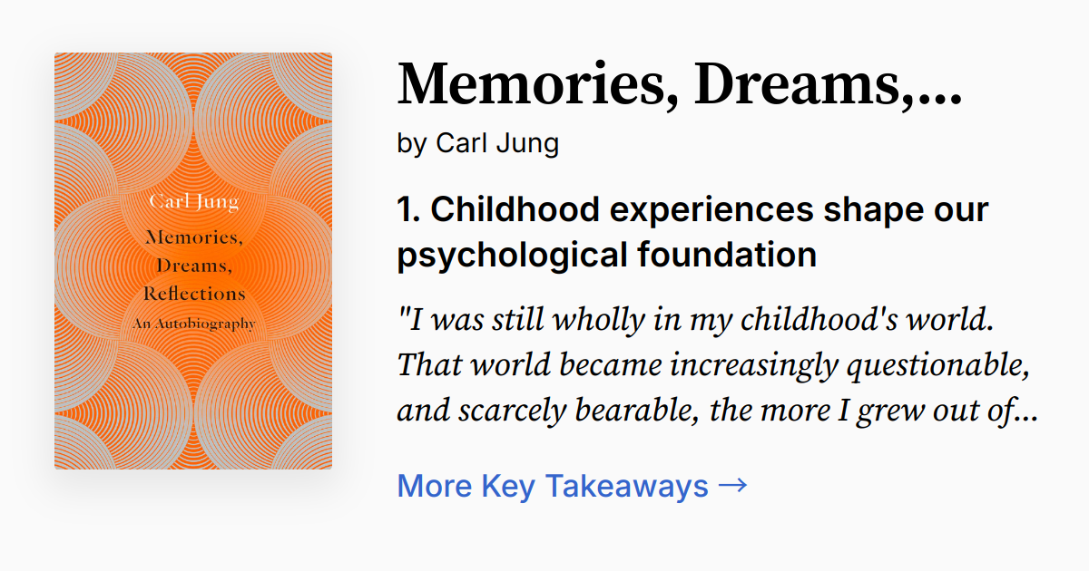 Memories, Dreams, Reflections | Summary, Quotes, FAQ, Audio