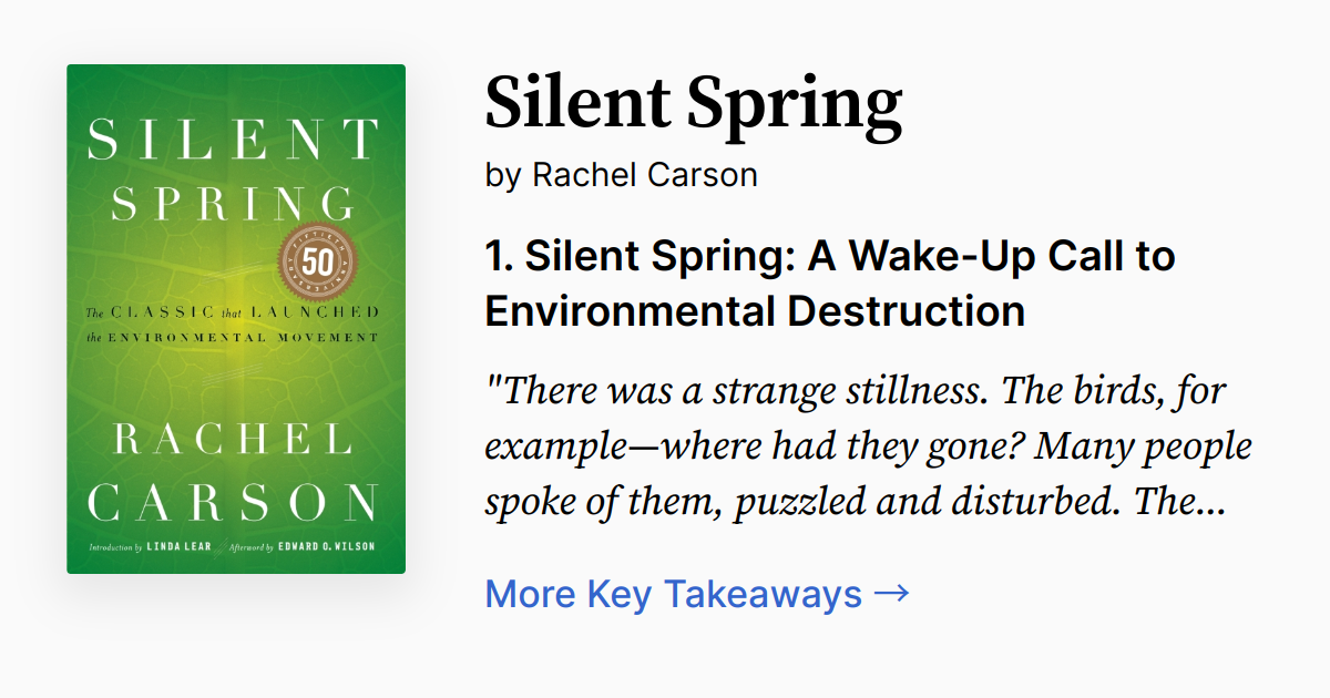 Silent Spring by Rachel Carson | Summary, Quotes, FAQ, Audio