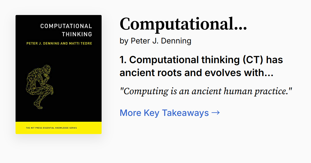 Computational Thinking | Summary, Audio, Quotes, FAQ