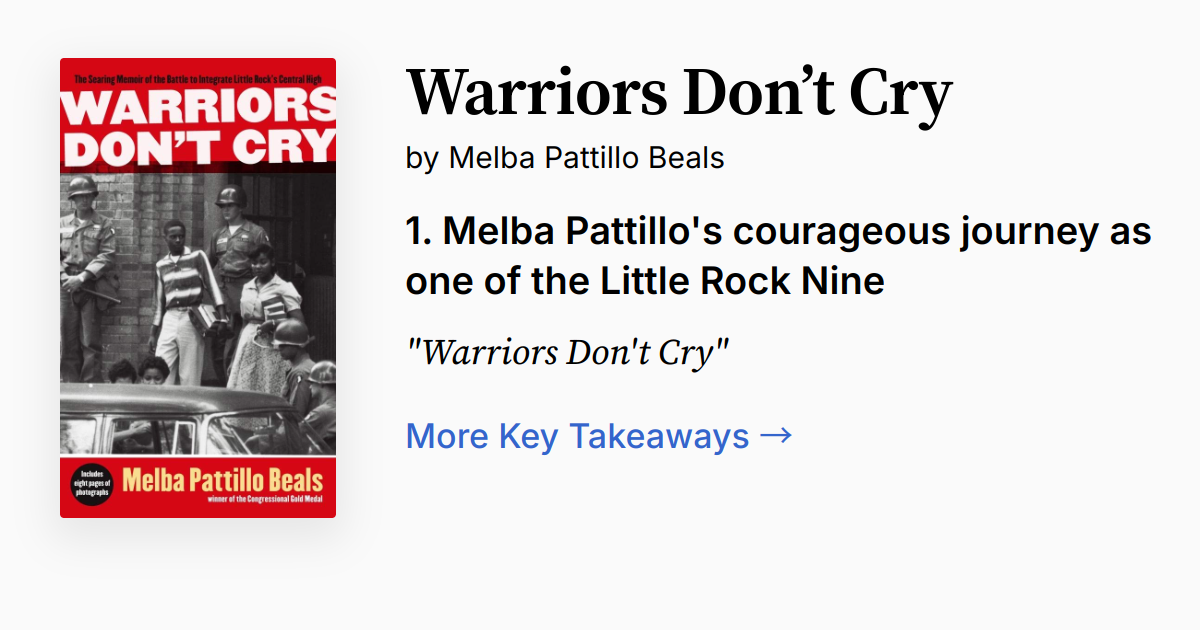 Warriors Don't Cry | Summary, Audio, Quotes, FAQ