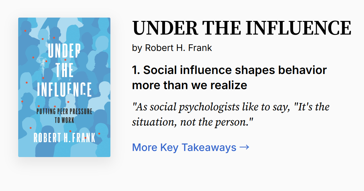 Under the Influence | Summary, Audio, Quotes