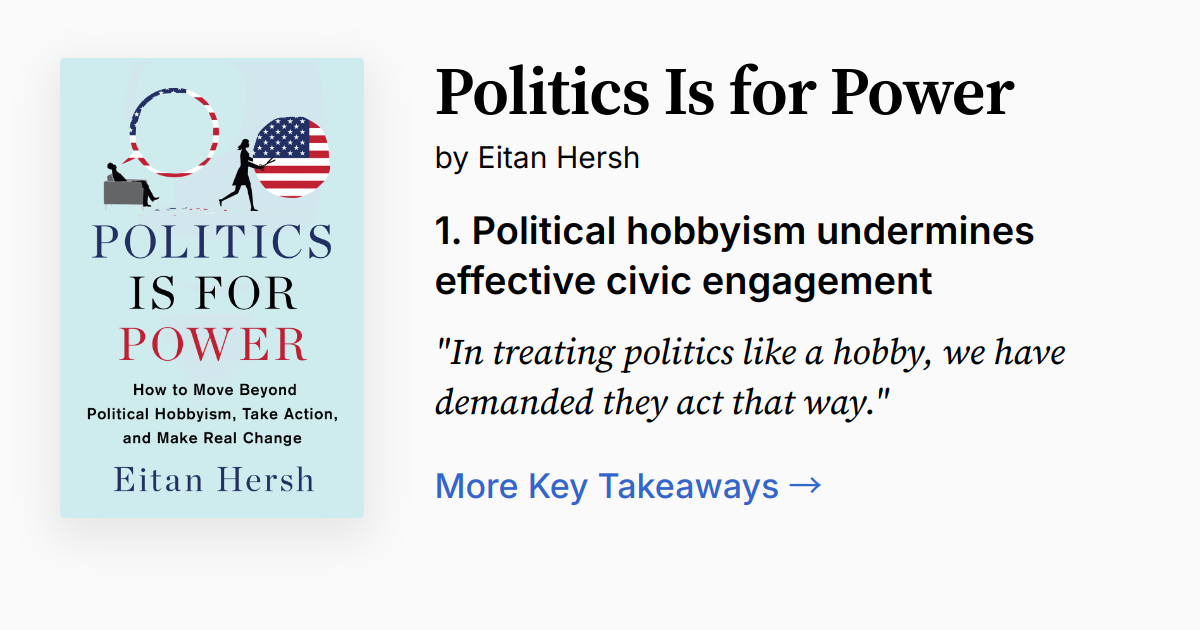 Politics Is for Power | Summary, Audio, Quotes, FAQ