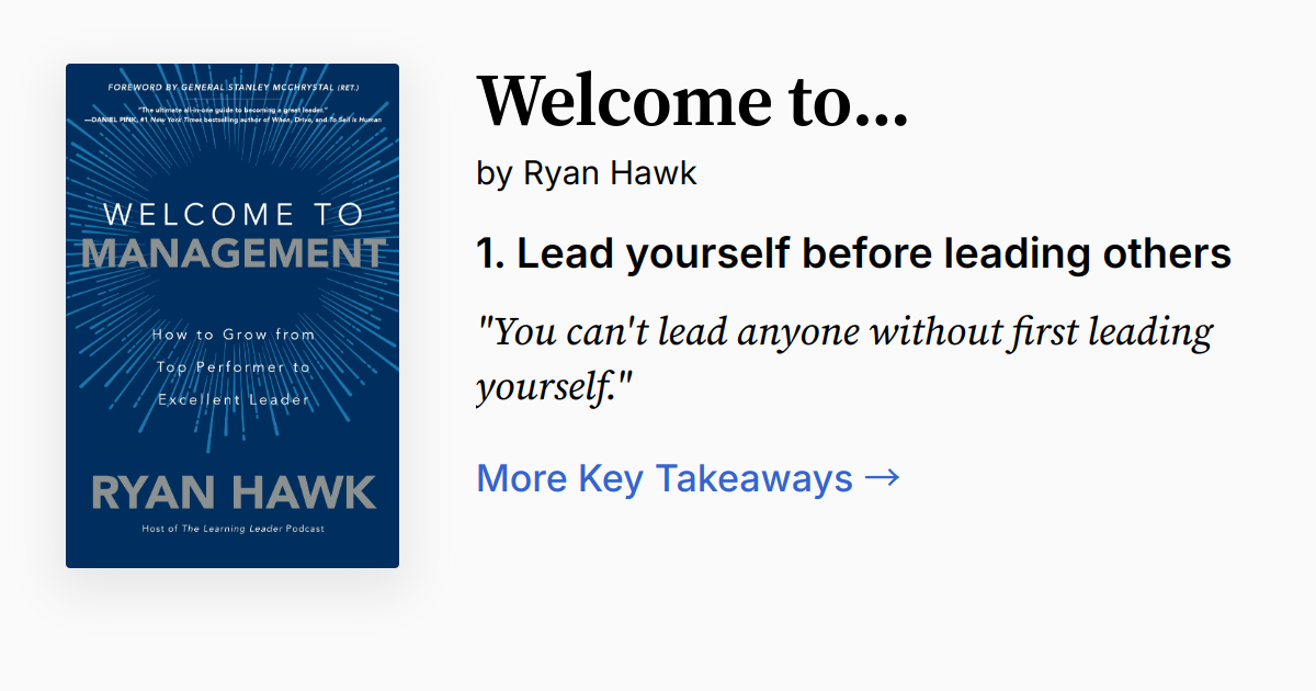 Welcome to Management | Summary, Quotes, FAQ, Audio